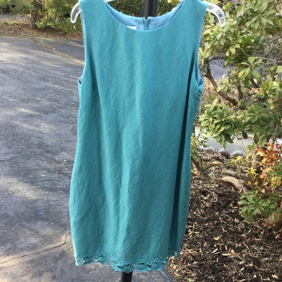 Donna Ricco | Dresses | Donna Ricco Green Embroidered Eyelet Midi Dress ...